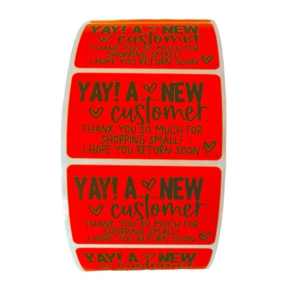 Handmade | Office | New Customer Sticker Label Thank You Sticker For ...